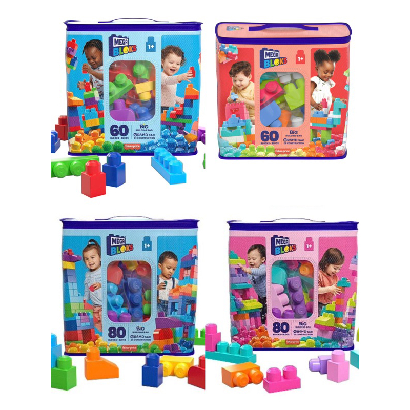 Fisher Price Mega Bloks Big Building Blocks 60pcs / 80pcs / 150pcs Bag ...