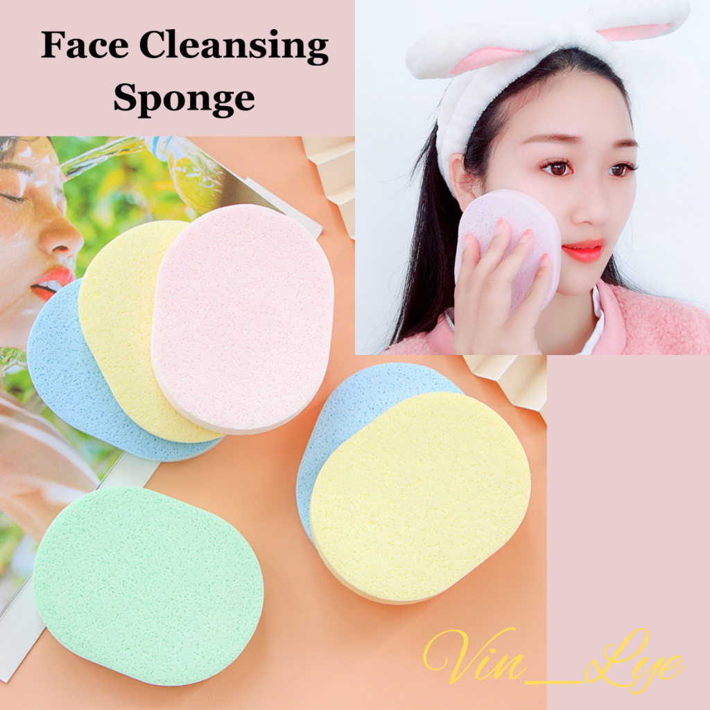 Soft Facial Sponge Face Cleansing Puff Makeup Remove Span Muka wash Pad ...