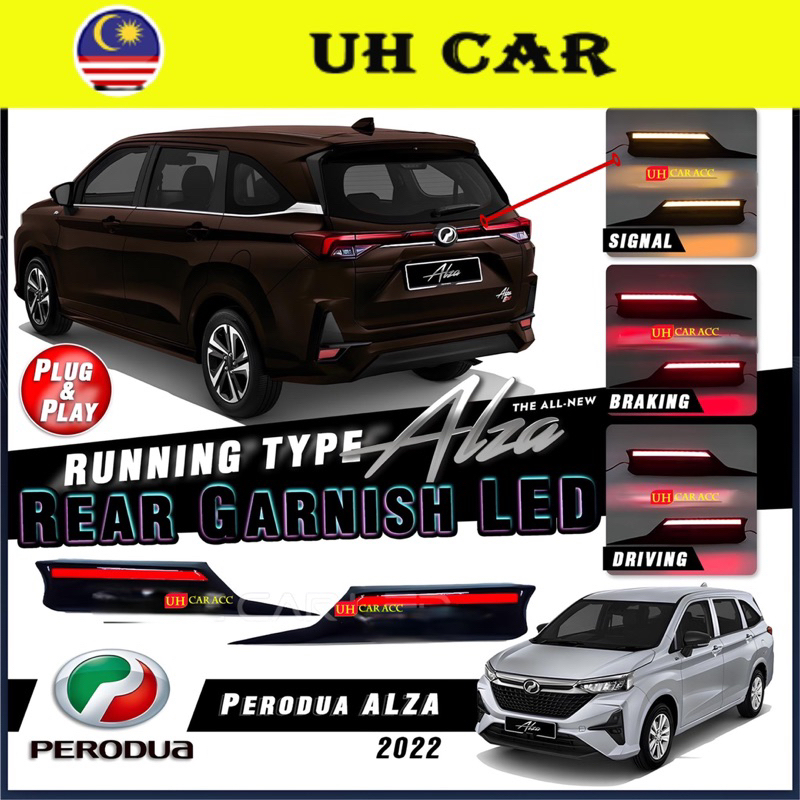 Perodua Alza 2022 2023 Rear Tailgate Boot Trunk Garnish Centre Light ...
