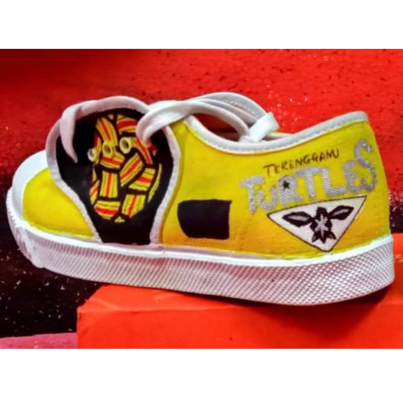 Kasut Nanyang TERENGGANU TURTLE Stylo Fancy Sepak Takraw STL Custom ...