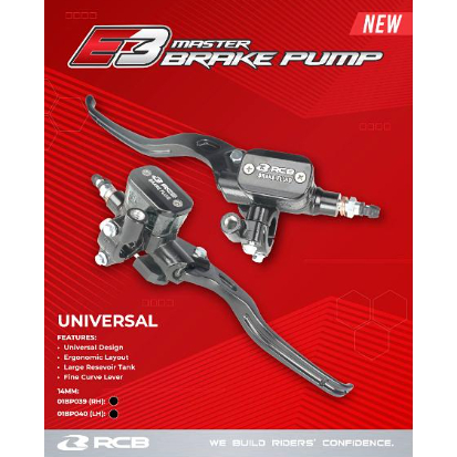 RCB E3 Master Brake Pump LH RH 12.7mm 2 POT / 14mm 4 POT UNIVERSAL 100% ...