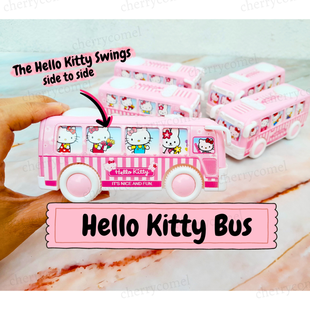 Hello Kitty Bus Toy Cute Bas Vehicle Toys Girls Toys Pink | Shopee Malaysia