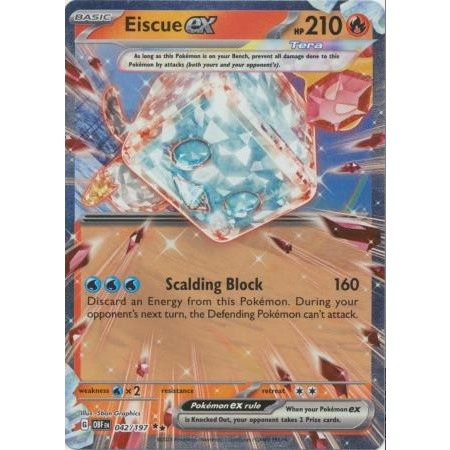 Pokemon Card: Obsidian Flames - Eiscue ex - 042/197 - Ultra Rare ...
