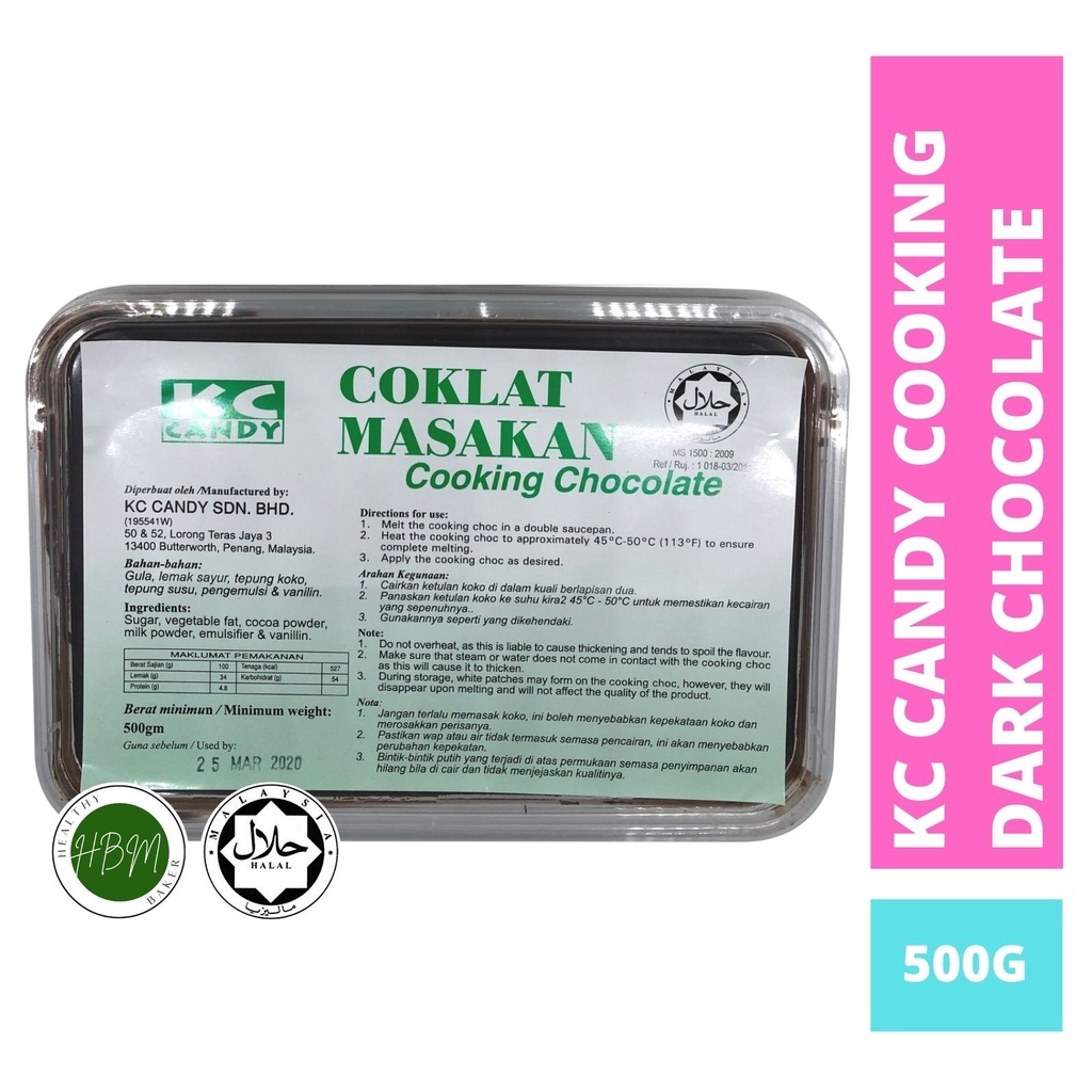 KC Candy Cooking Chocolate / Coklat Masakan KC/ Halal (500g) | Shopee Malaysia