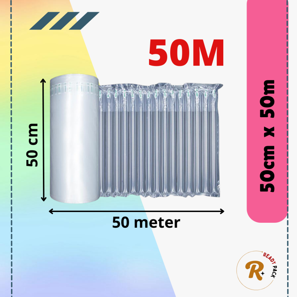 50M Inflatable Bubble Wrap Inflatable Air Packaging Air Bubble ...