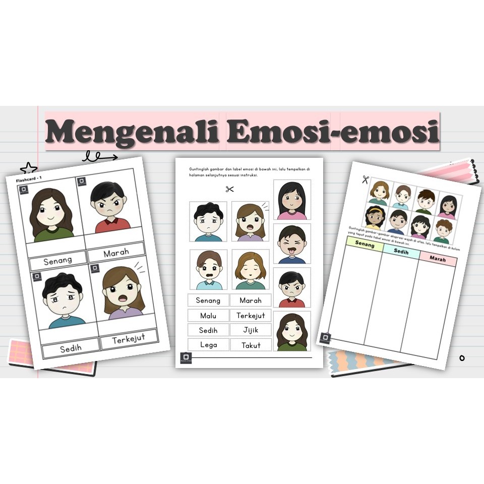 [PRE207] 11 pages Mengenali Emosi-emosi Worksheet for Pre-school PDF ...