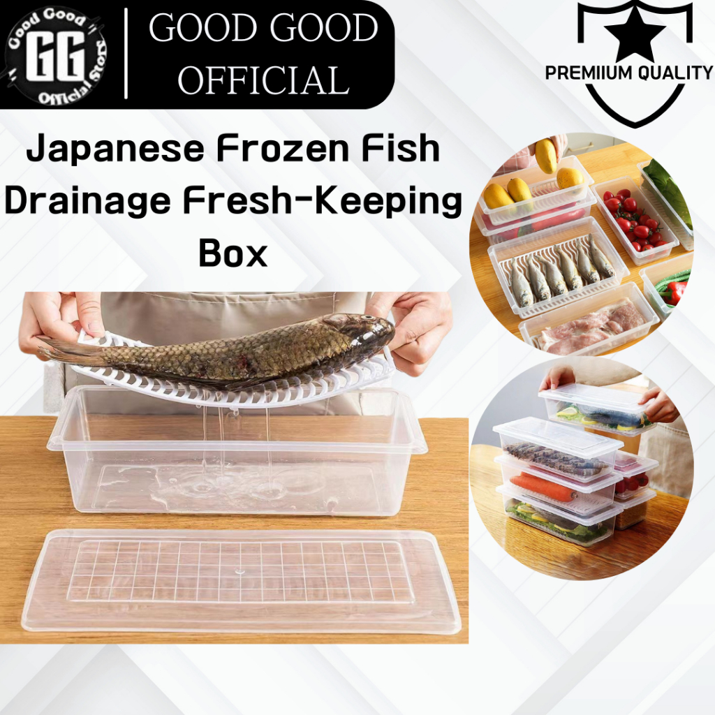 Japanese frozen fish drainage fresh-keeping box sorting storage box ...