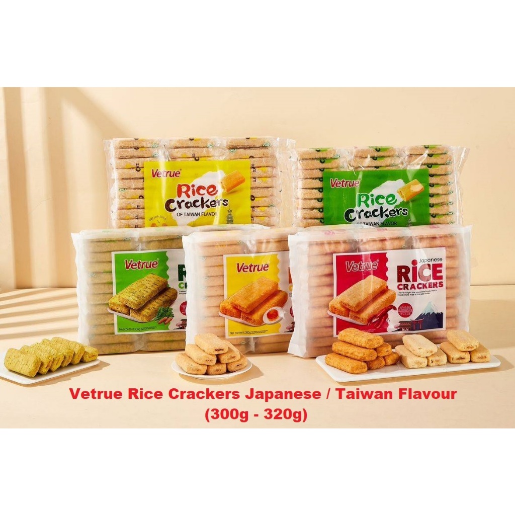 [HALAL] Vetrue Rice Crackers Of Japanese / Taiwan Flavour (300g - 320g) - 5 Flavours | Shopee ...