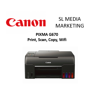 Canon PIXMA G670 Easy Refillable Wireless All-In-One Ink Tank Photo ...