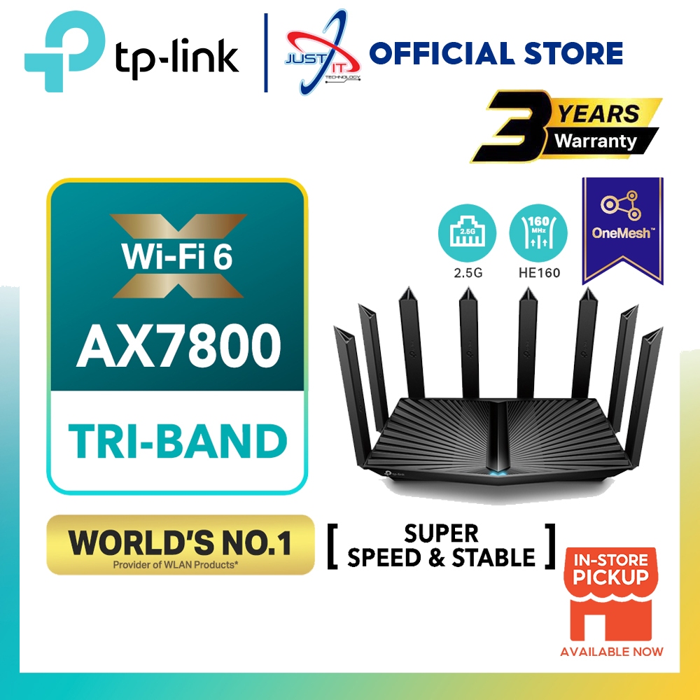 TP-Link Archer AX95 AX7800 Tri-Band 8-Stream Wi-Fi 6 Router | Shopee ...