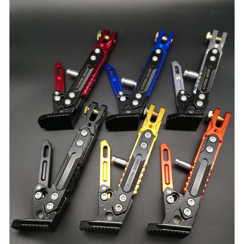 Motorcycle Adjustable Height Side Stand Foot Bracket Kickstand Tripod ...