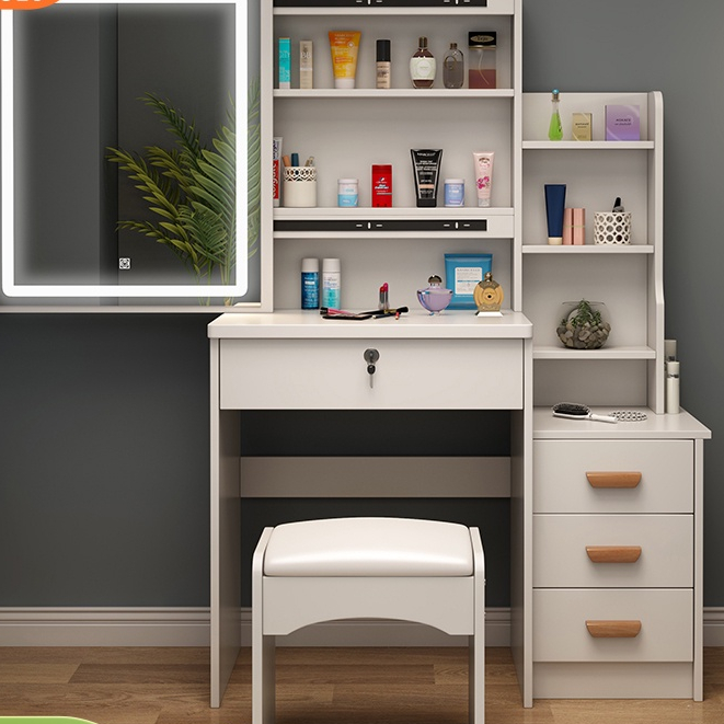 KITCHENU™ Dressing Table with Mirror LED Makeup Comestic Tables set ...