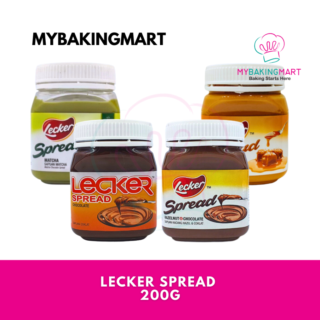 Lecker Spread 200g - Hazelnut Chocolate / Salted Caramel / Matcha ...