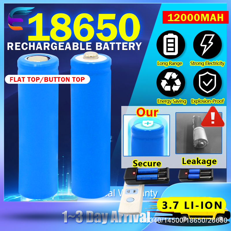 18650 Lithium battery Flat head battery Flat head li-lon Bateri Lithium ...