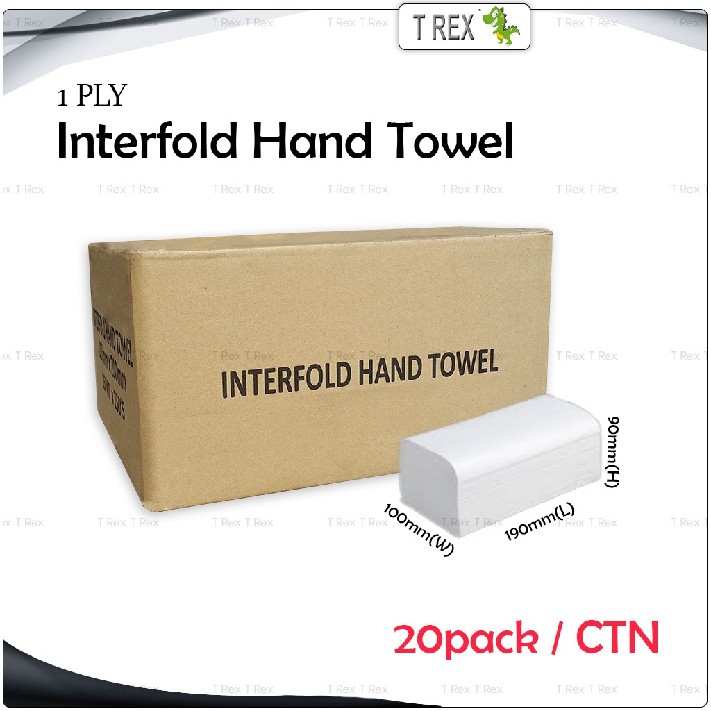 [1 CTN x 20 Pack] 1 PLY Interfold Hand Towel Tissue / Tissue Paper ...
