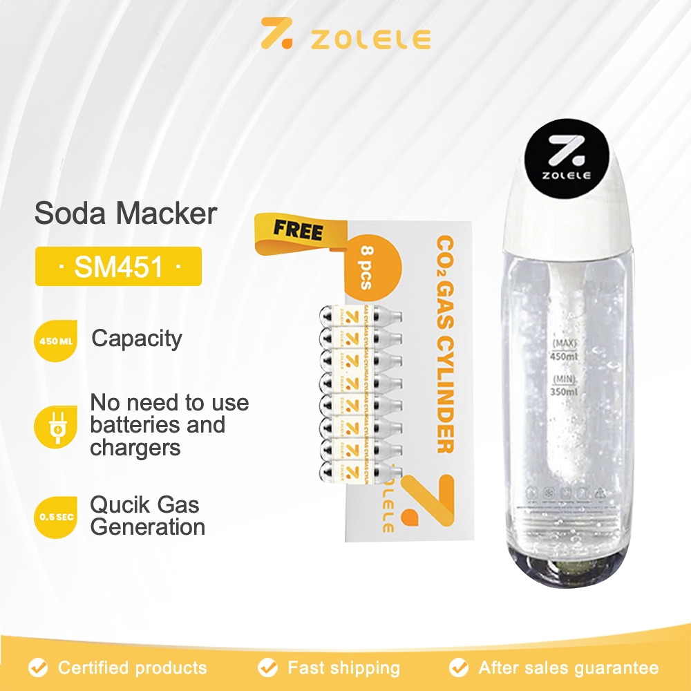 ZOLELE SM451 450ml Soda Water Machine Quick Gas Generation Soda ...