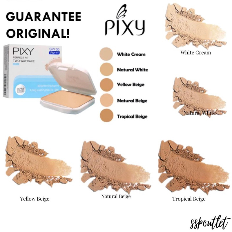PIXY Perfect Fit Two Way Cake Compact Powder (100% ORIGINAL) | Shopee ...