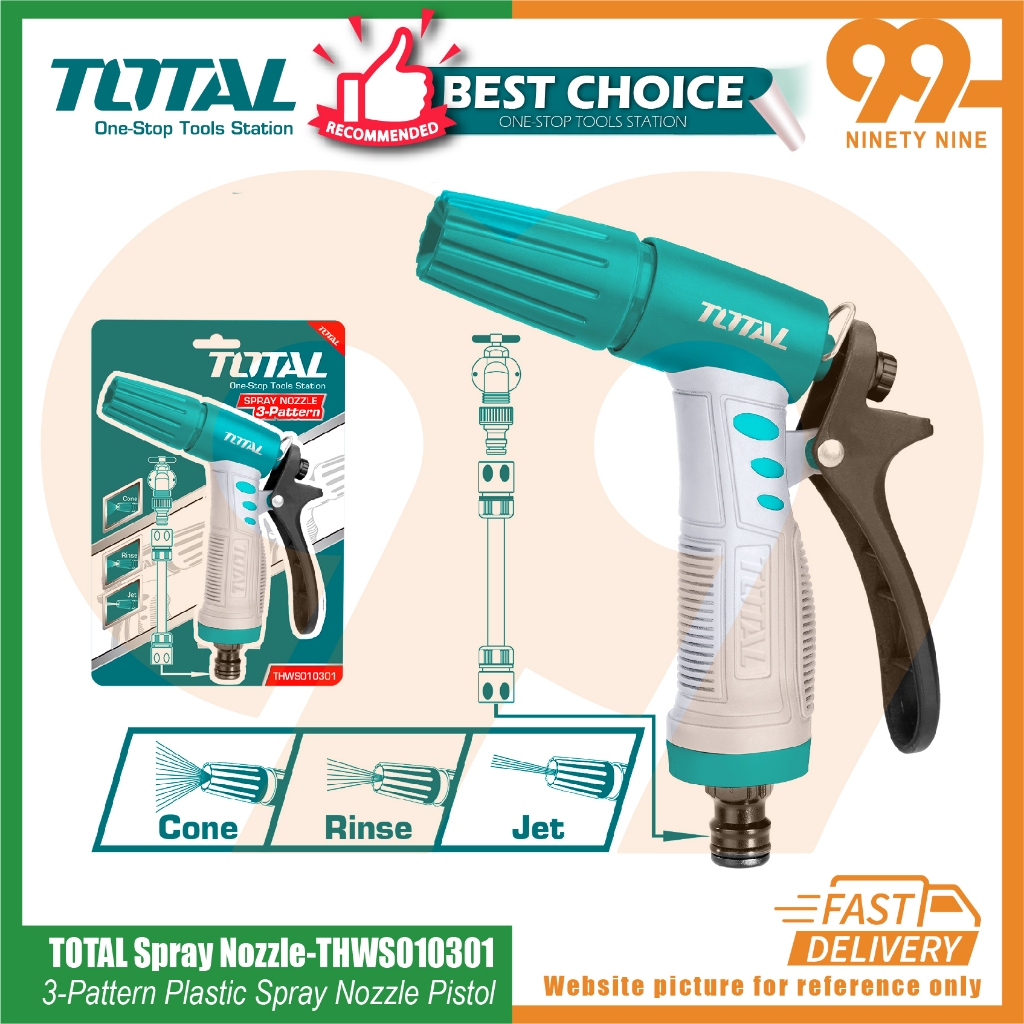 TOTAL 3 Pattern Plastic Spray Nozzle Pistol / Plastic Trigger Nozzle ...