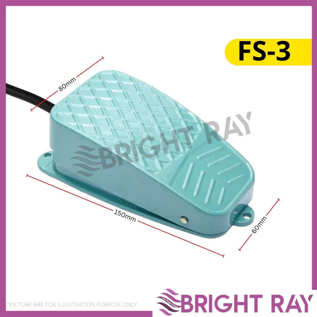 10A Heavy Duty Foot Switch Pedal Machine Tools Sewing Machine Pedal ...