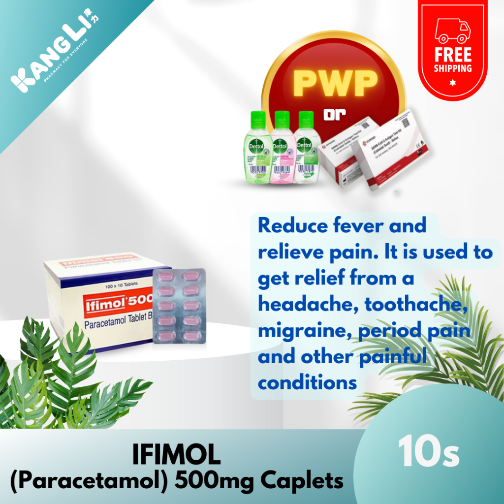 Ifimol (Paracatamol) 500mg Caplets 10s | Shopee Malaysia