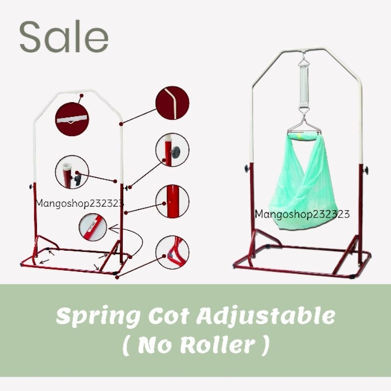 Spring Cot Adjustable / Buaian Boleh Adjust Tinggi / Baby Spring Cot ...