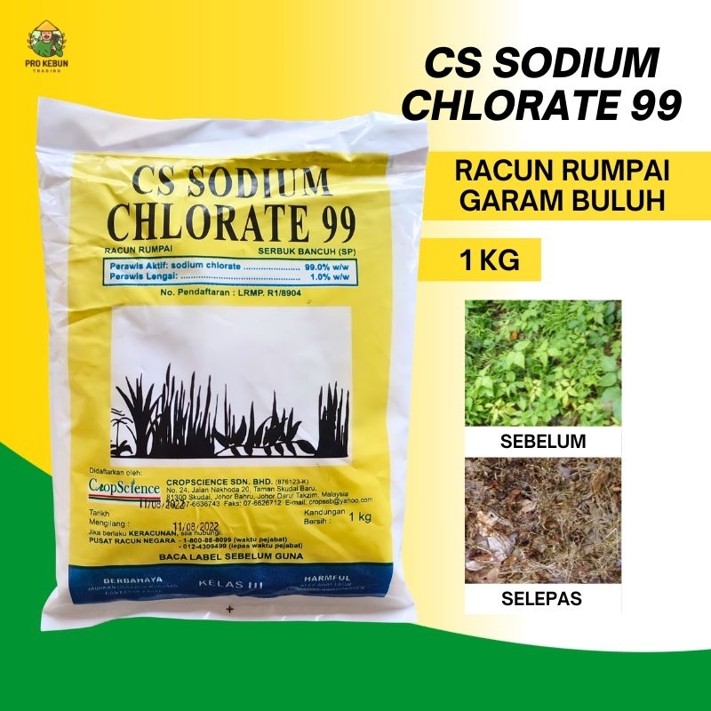 CS Sodium Chlorate 99 Racun Rumpai Garam Buluh Serbuk Racun Garam Buluh ...