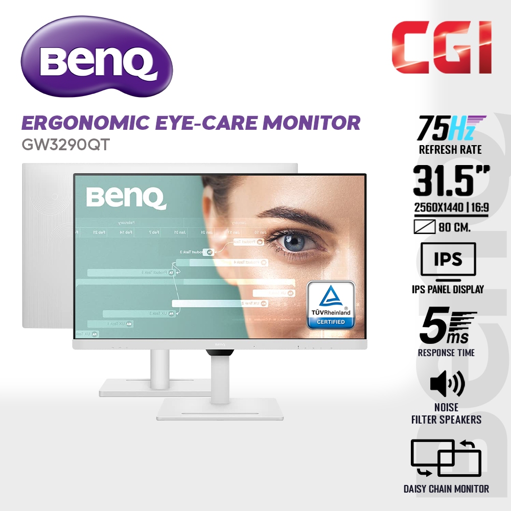 BenQ 32'' GW3290QT IPS 2K QHD 75Hz 5ms 99% sRGB USB-C MST Build-In ...