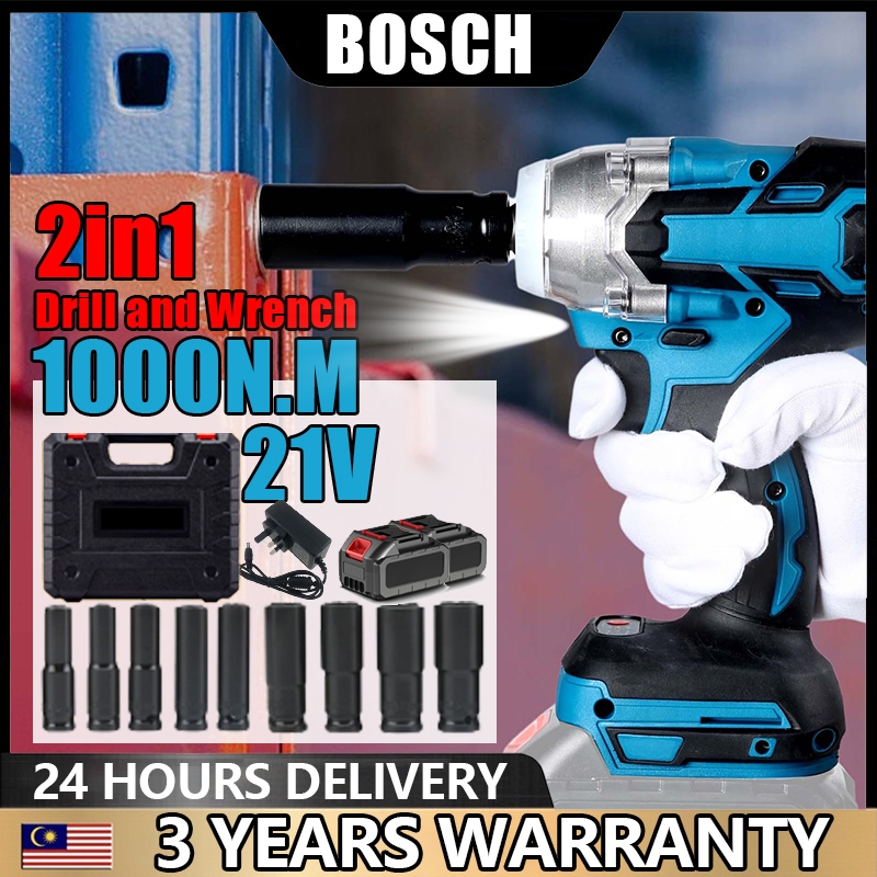 Cordless Impact Wrench 1/2"Electric Brushless Wrench Gun Cordless Drill Driver with Two 21V ...