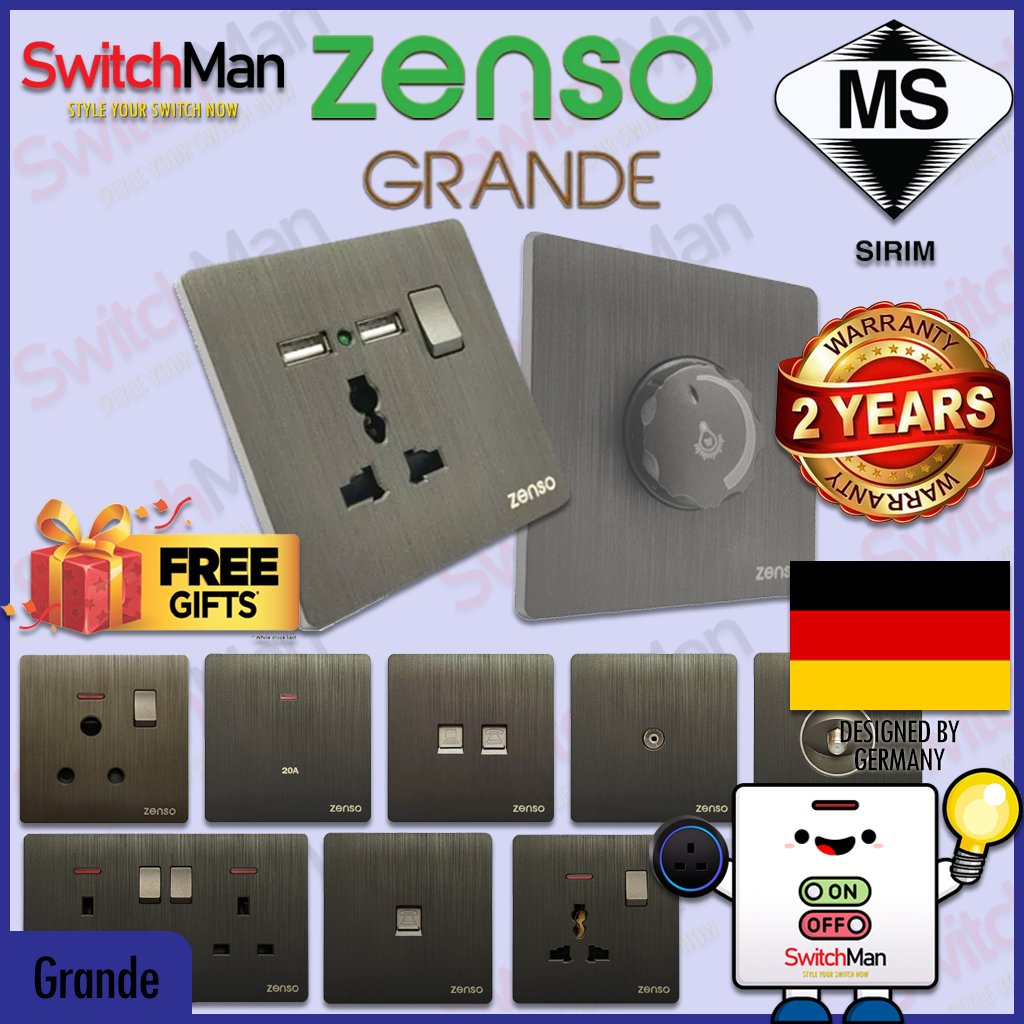 [SIRIM] ZENSO Grande Switch & Socket Suis Rumah 13/15/16/20/45A 1/2/3/4 ...