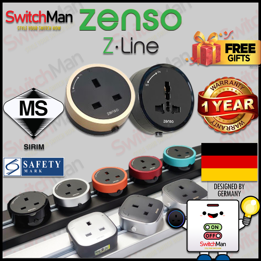 [SIRIM] ZENSO Z.Line Power Track 13A Flat Pin / Universal & Multiple ...