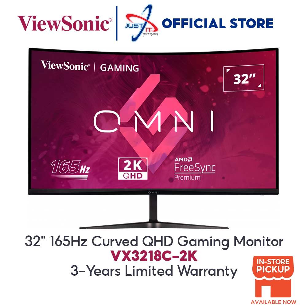 VIEWSONIC VX3218C-2K 32" CURVED GAMING MONITOR (32" VA 2K QHD / 165Hz ...