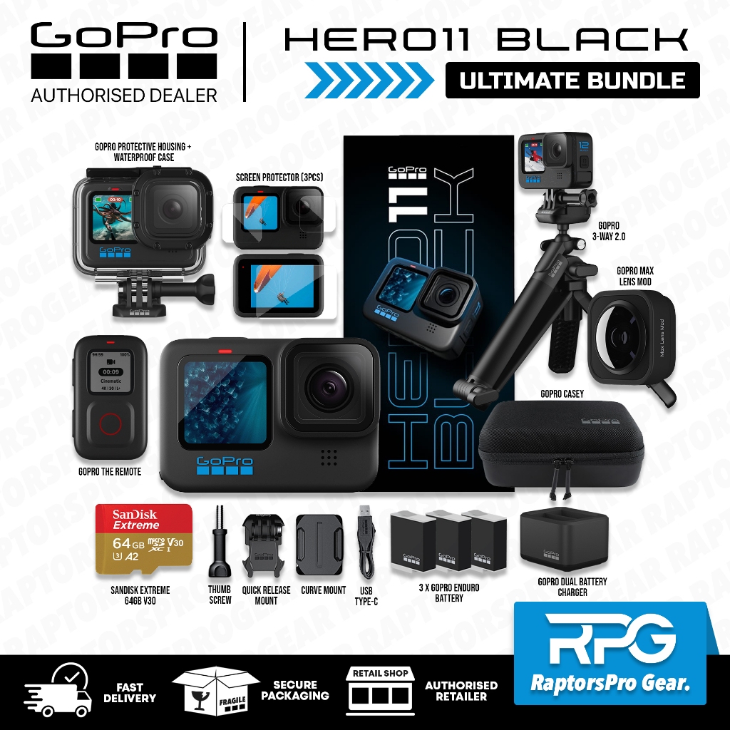 GoPro HERO11 / HERO 11 Black 5.3K60 10-Bit Video 27MP Photos GP2 ...