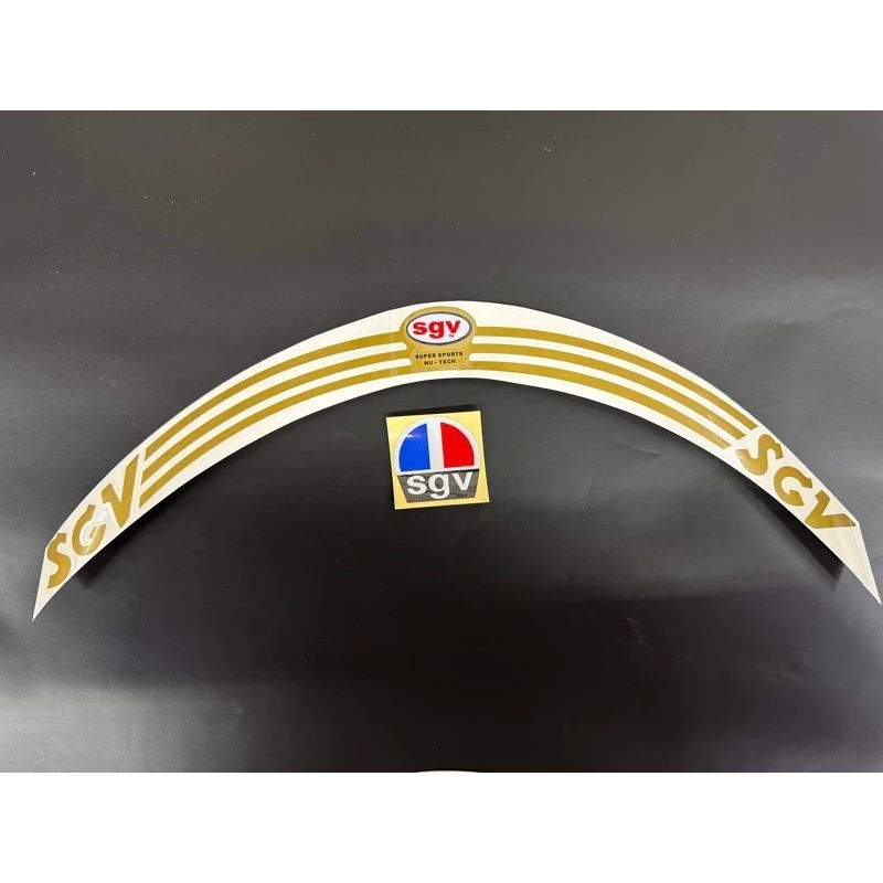 SGV Helmet Sticker Set Logo/Original Size Fitting(White/Black/Gold ...