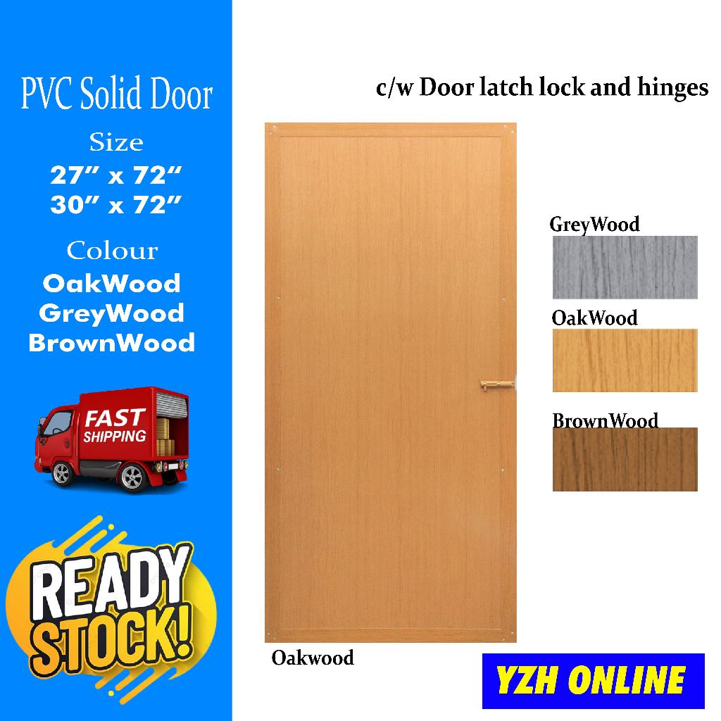 PVC Door standard size 27 x 72 , 30 x 72 Swing door pvc, pintu tandas ...