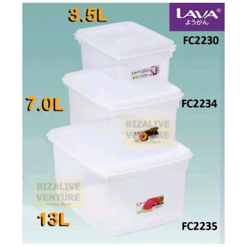 (3.5L , 7.0L , 13L) Lava Food Container | Rectangle Container ...