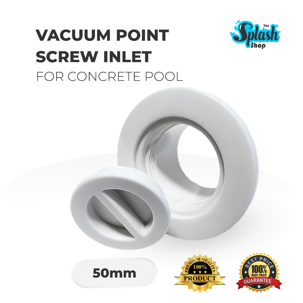 𝐒𝐏𝐋𝐀𝐒𝐇 - Vacuum Point Screw Inlet with Cover (For Concrete Pool) [READY ...