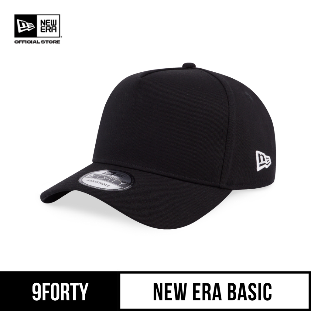 New Era 9FORTY A-Frame Basic Black Adjustable Cap | Shopee Malaysia