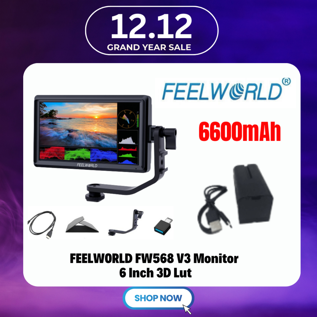 Feelworld Fw568 V3 6 Inch 3d Lut Dslr Camera Full Hd1920x1080 Ips Field