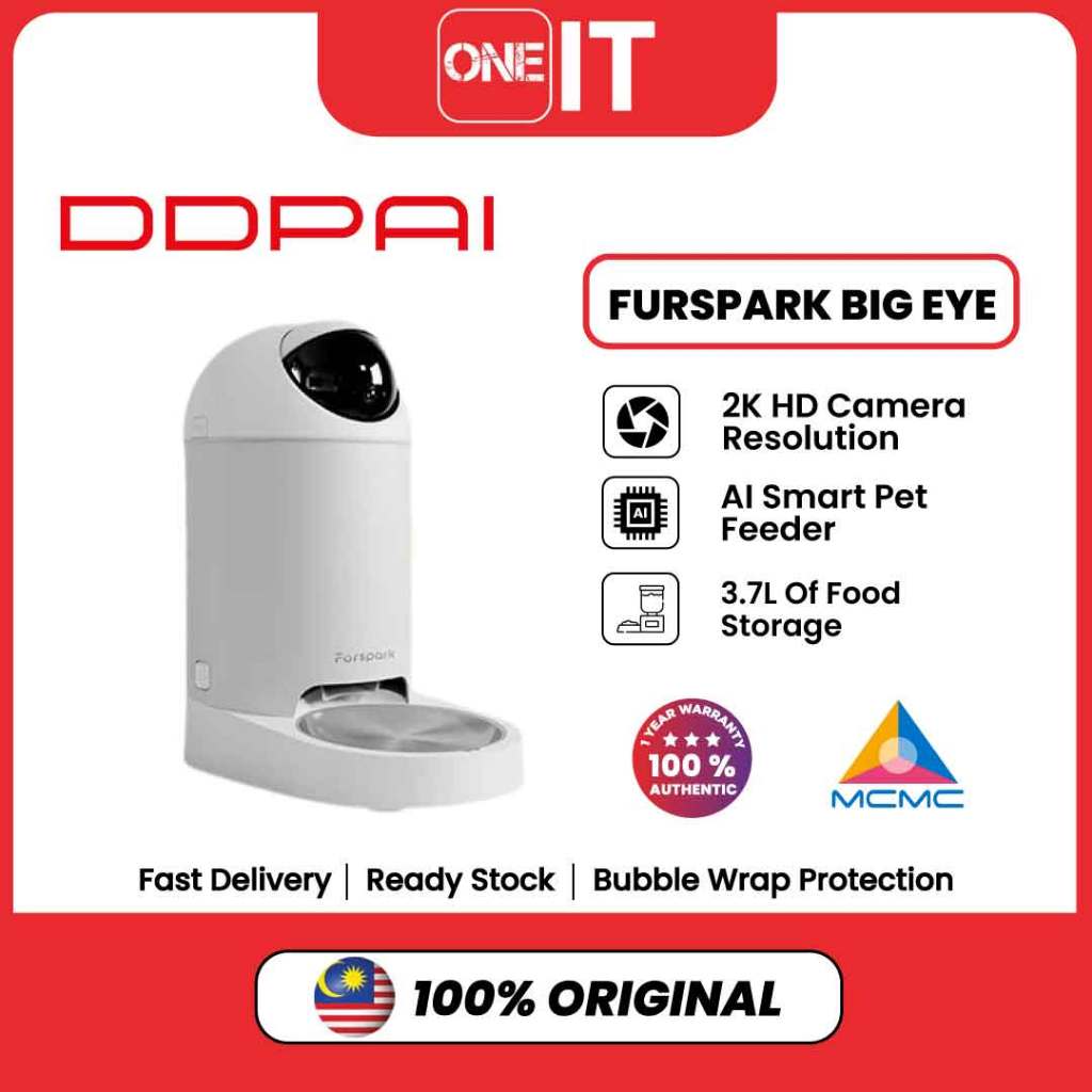 Furspark Big Eye Smart Pet Feeder 1 Year Warranty | Shopee Malaysia