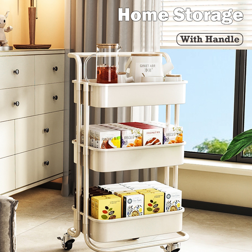 3 Tier Multifunction Storage Trolley Troli Penyimpanan Pelbagai Fungsi ...