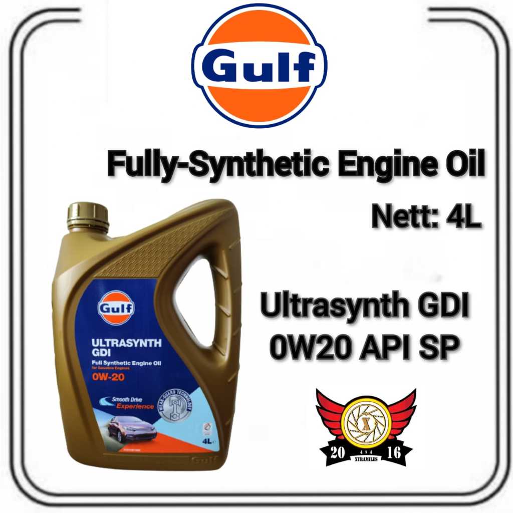 (T&C - LIMITED TIME FOC OIL FILTER) GULF ULTRASYNTH GDI 0W20 API-SP (4L ...