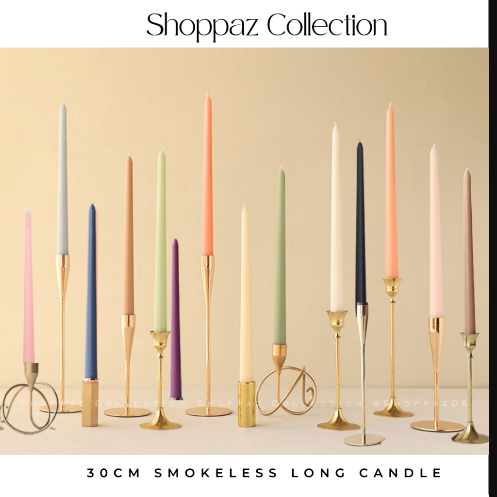 Shoppaz 4PCS/30cm Candle Smokeless Candle Unscented Dinner Rod Candle ...