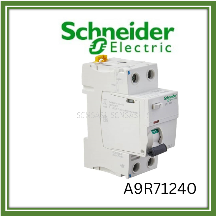 Acti 9 iID - RCCB - 2P - 40A - 30mA - type AC | A9R71240 | Shopee Malaysia