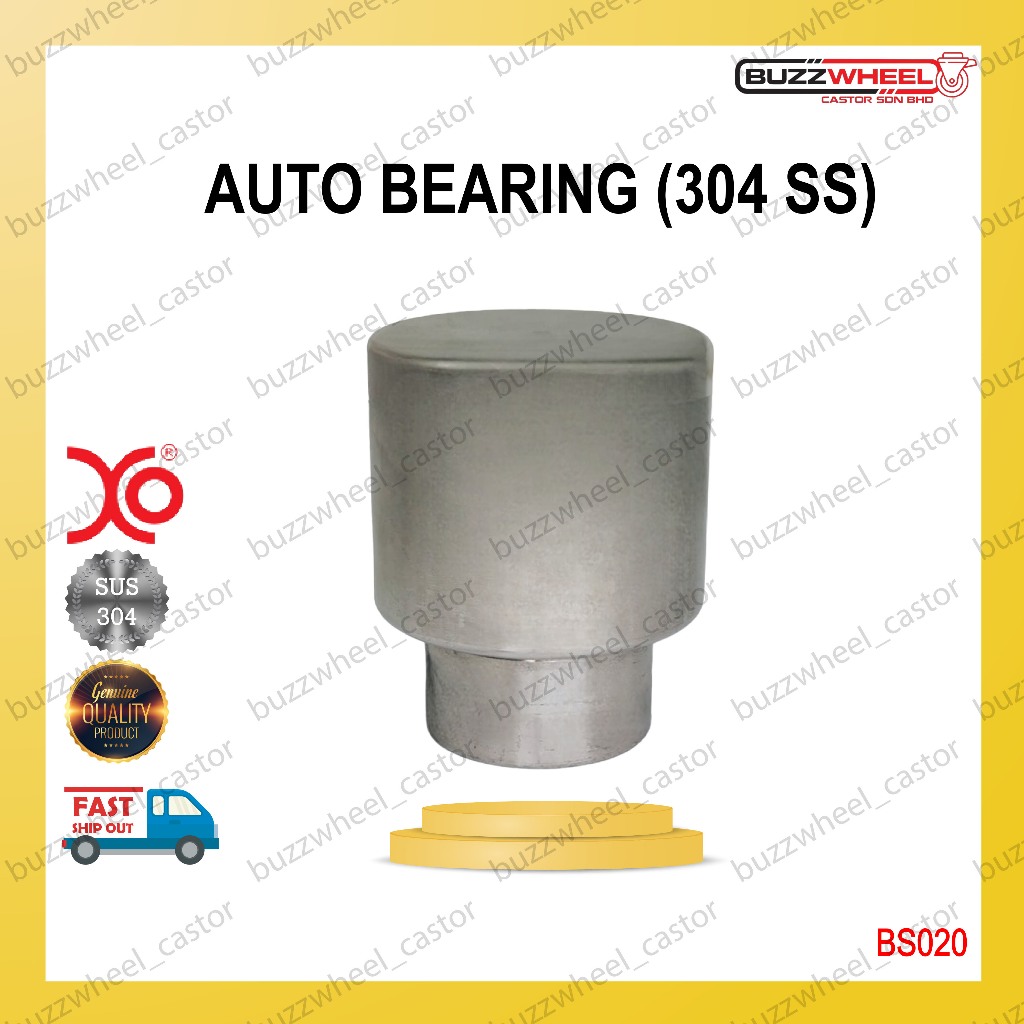BS020 (DOUBLE BEARING) (49MM X 60MM) 304 STAINLESS STEEL AUTO BEARING/ RODA PAGAR BESI/ SLIDING ...