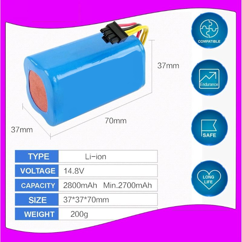 Battery 14.4V Vacuum Robot 360 C50 Proscenic P1 P2 P3 780T VR1717 ...