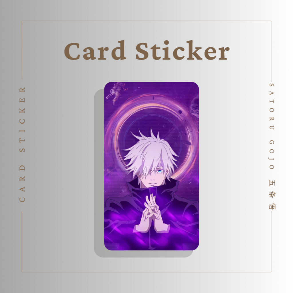 SATORU GOJO CARD STICKER - TNG CARD / NFC CARD / ATM CARD / ACCESS CARD ...