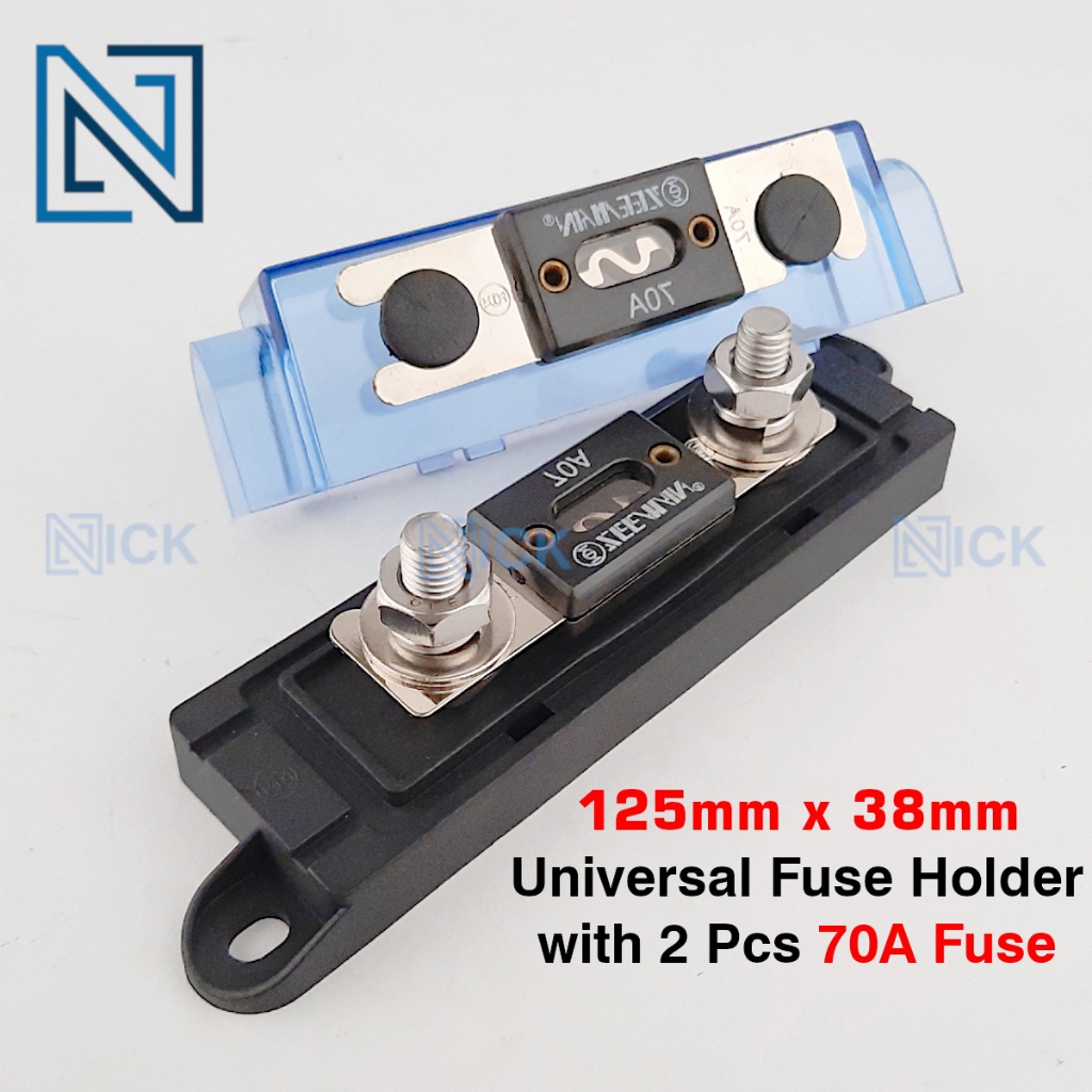70A ANL Fuse Holder Bolt on Fuse Box with 2 Pcs 70A ANL Fuses for Automotive Car Lorry | Shopee ...
