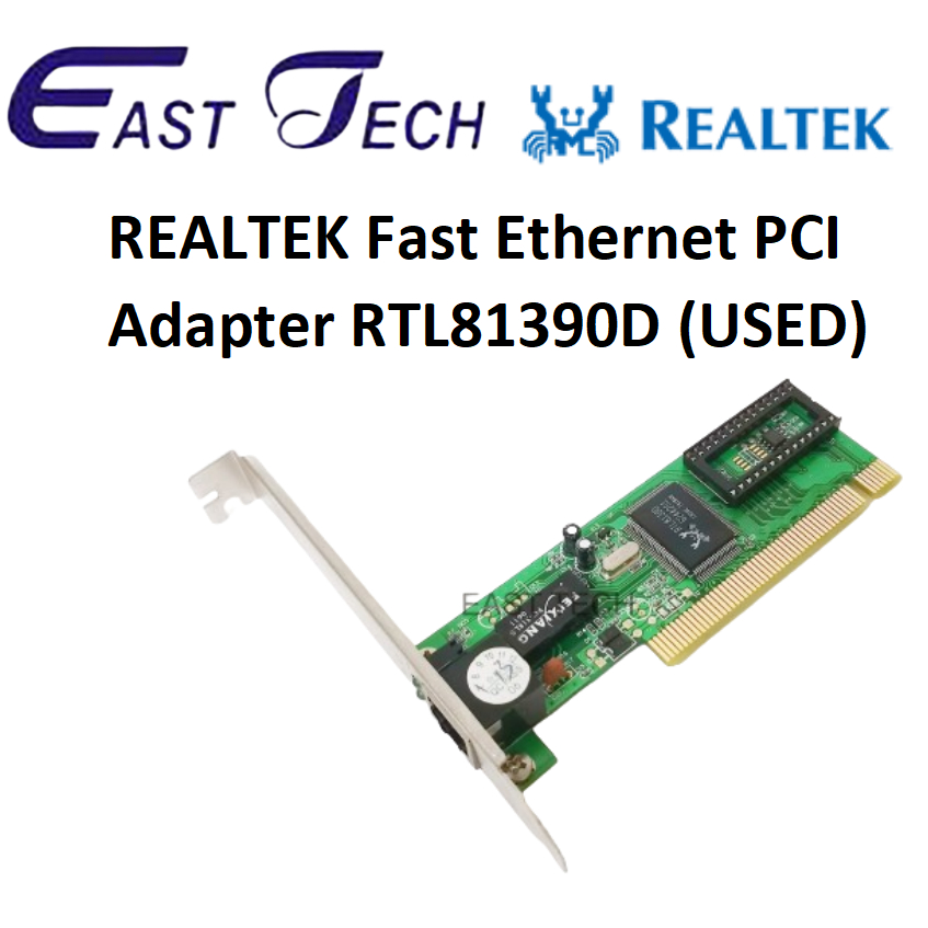REALTEK Fast Ethernet PCI Adapter RTL81390D (USED) | Shopee Malaysia