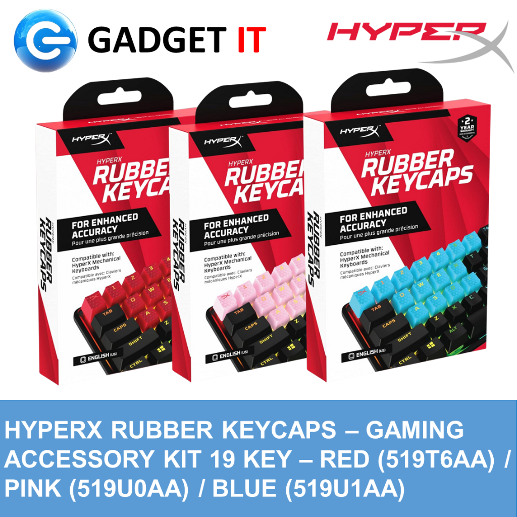 HYPERX RUBBER KEYCAPS – GAMING ACCESSORY KIT 19 KEY – RED (519T6AA ...