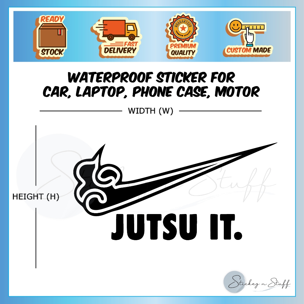 Jutsu It Akatsuki Naruto Anime Sticker Motorcycle Car Jepun Stiker ...
